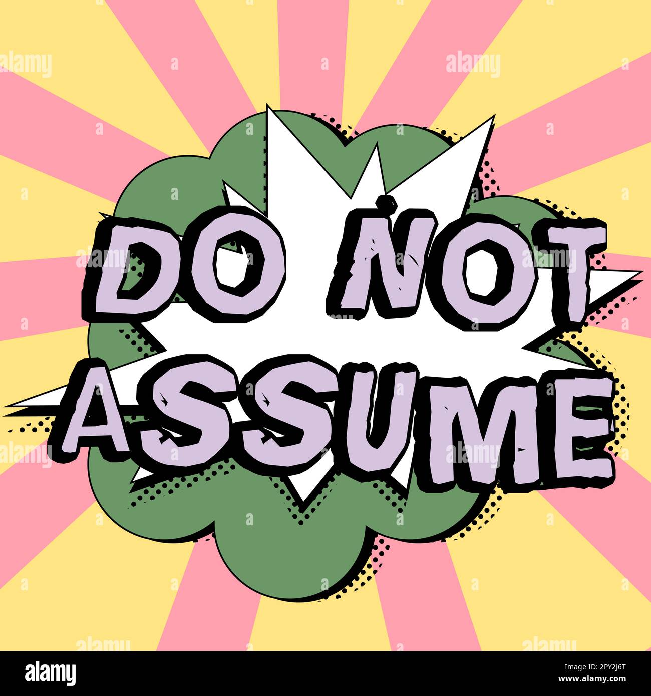 Conceptual caption Do Not Assume, Business concept Ask first to avoid ...