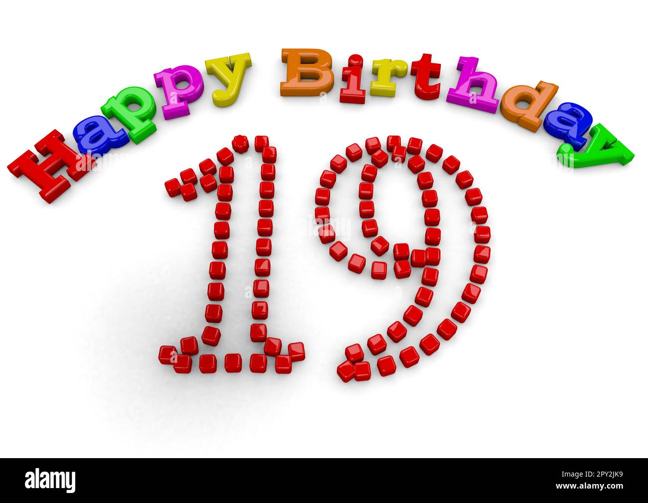 Birthday cake candles number 19 hi-res stock photography and images - Alamy