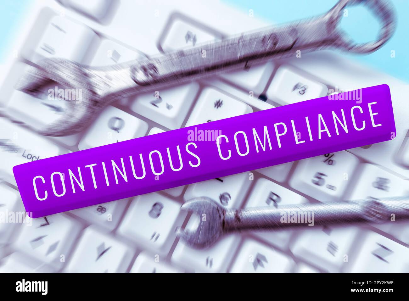 Sign displaying Continuous Compliance, Business idea Internal process ...