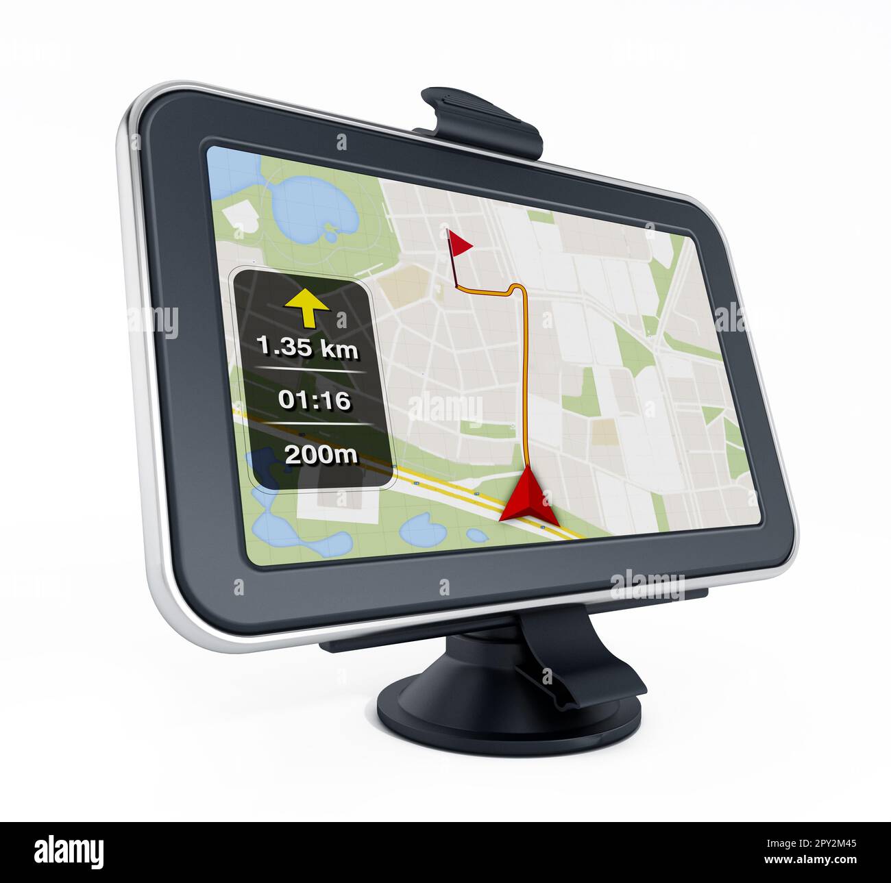Navigation device isolated on white background. 3D illustration Stock ...