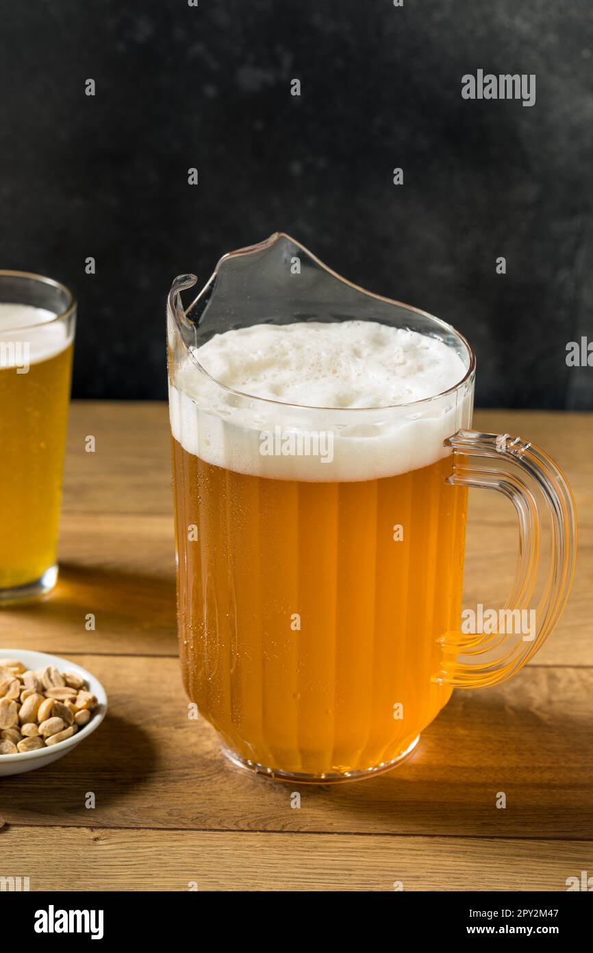 Cold Refreshing Lager Beer in a Pitcher Ready to Drink Stock Photo - Alamy