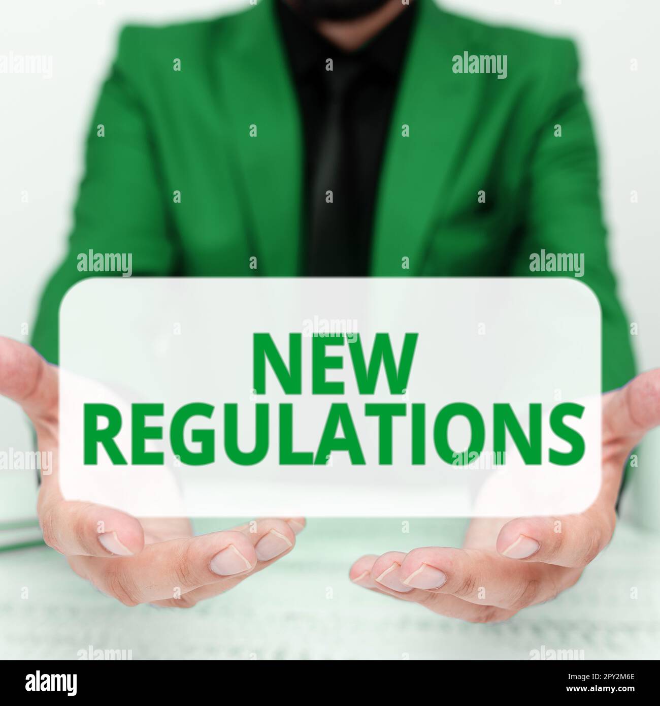 Text showing inspiration New Regulations, Business concept Regulation ...
