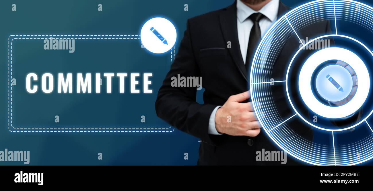 Conceptual caption Committee, Word for Group of people appointed for a ...