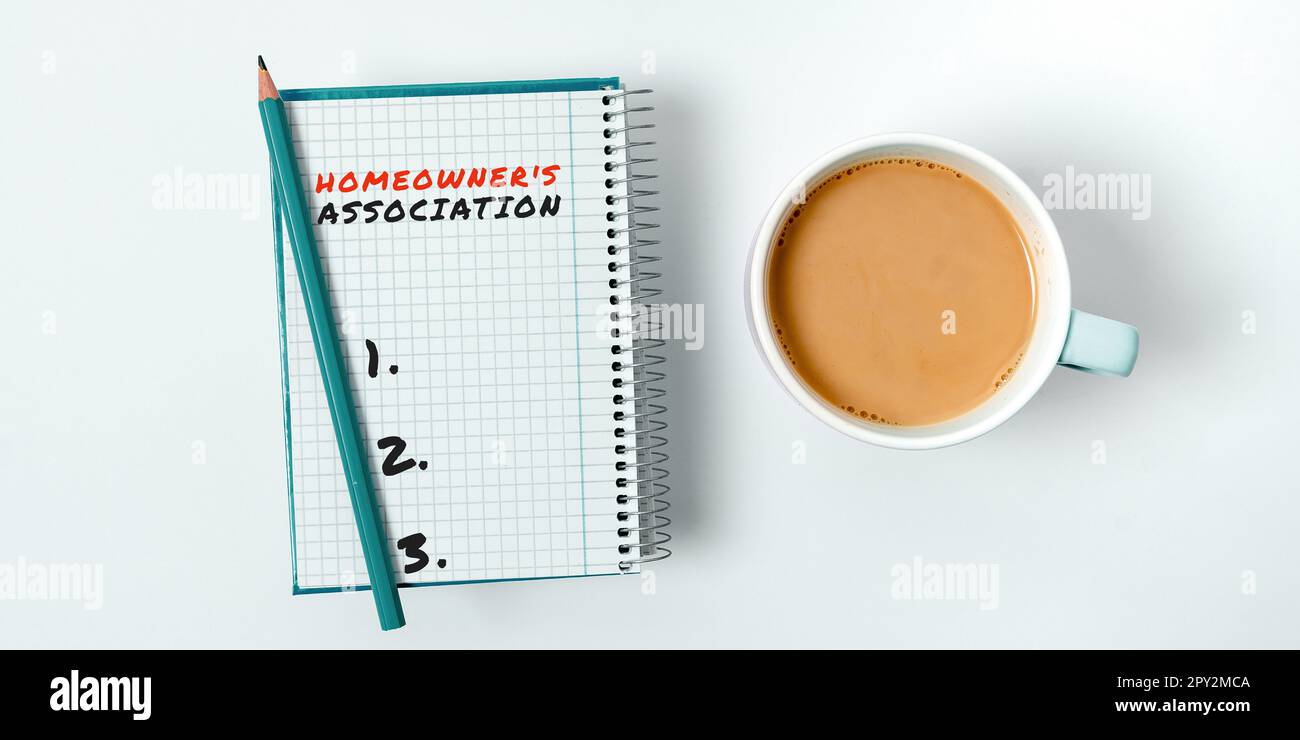 Handwriting text Homeowner's Association, Word Written on Covers losses ...