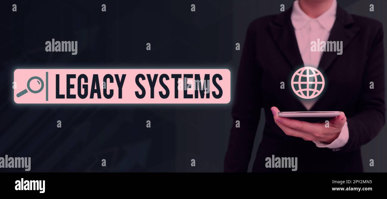 Writing displaying text Legacy Systems, Business approach old method ... Writing displaying text Legacy Systems, Business approach old method ...