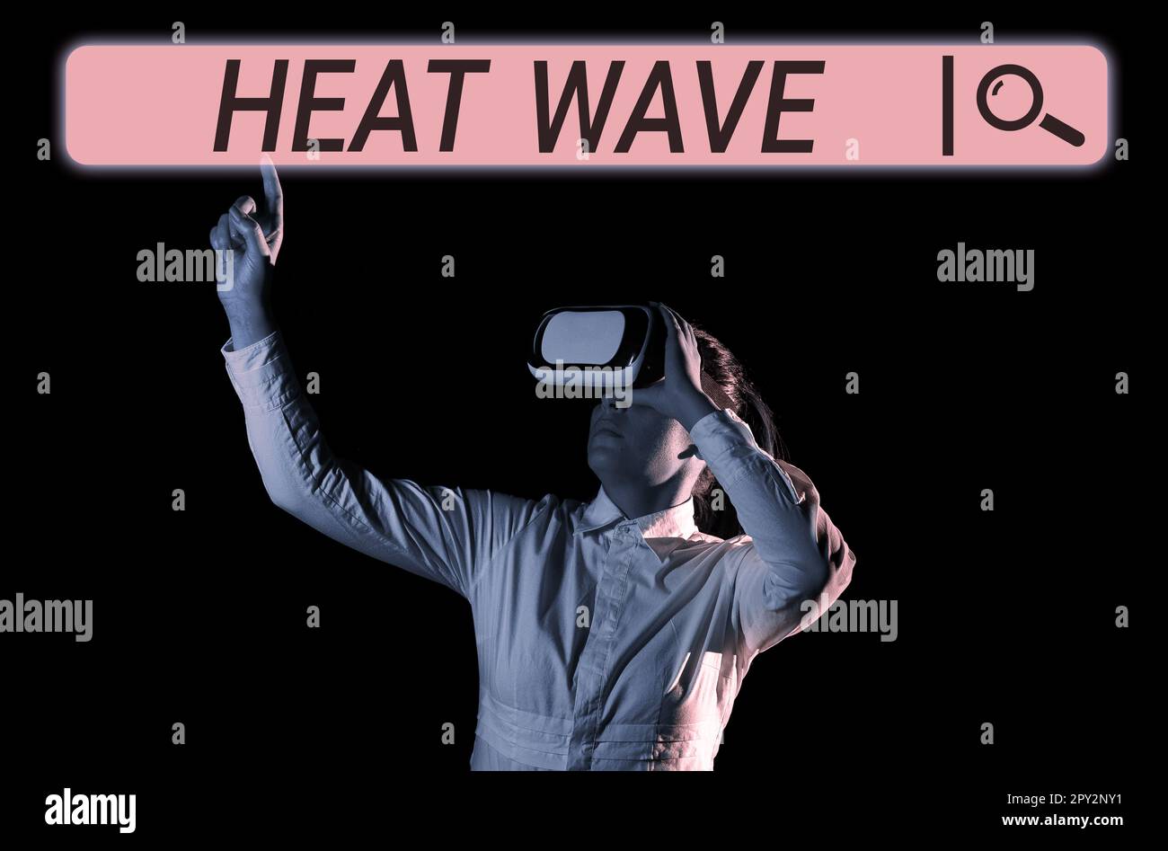 Text sign showing Heat Wave, Concept meaning a prolonged period of ...