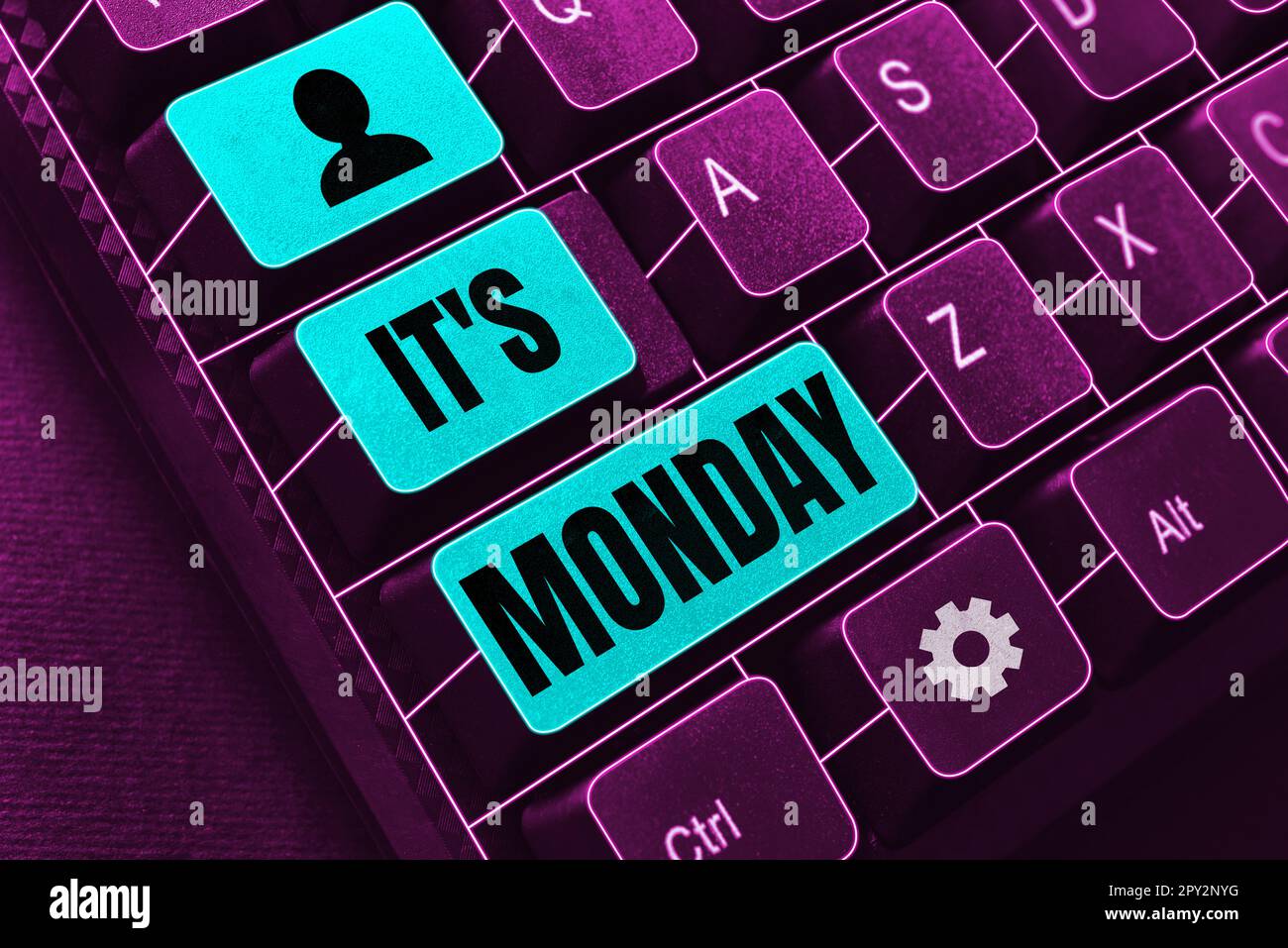 Hand writing sign It's Monday, Concept meaning welcoming the first day ...