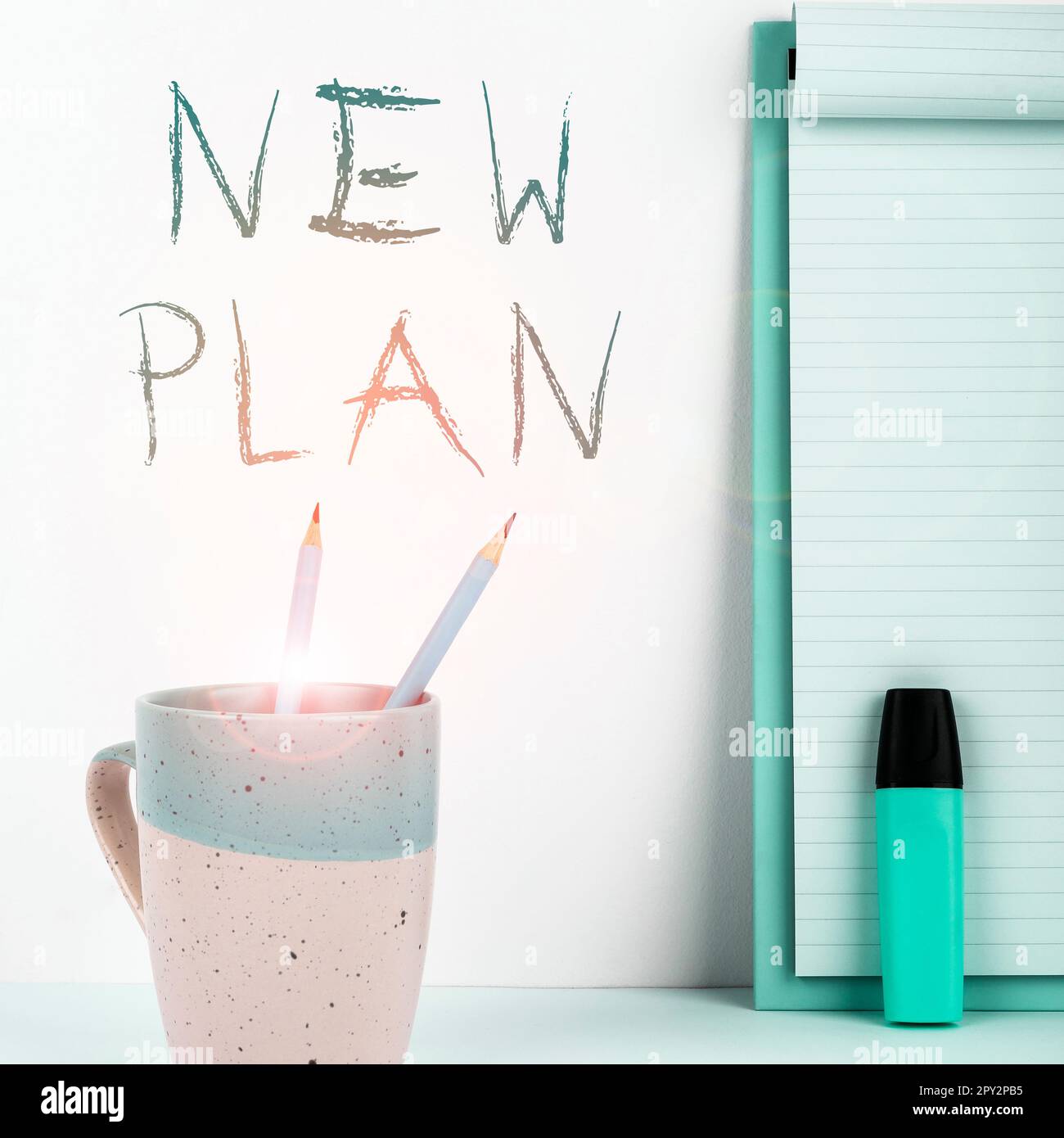 Hand writing sign New Plan, Business overview Start of a detailed ...