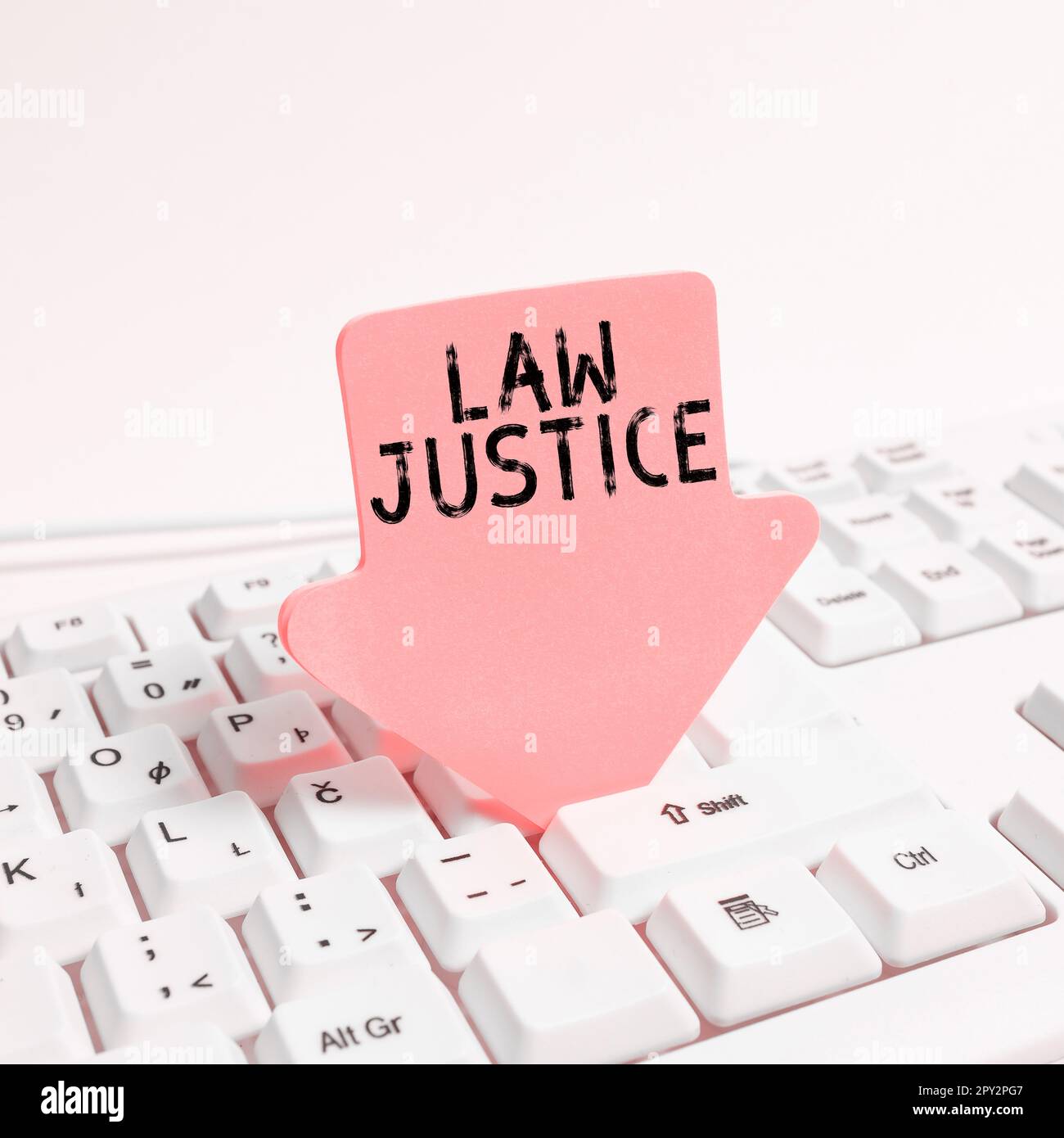 Conceptual caption Law Justice, Word Written on a scheme or system of ...