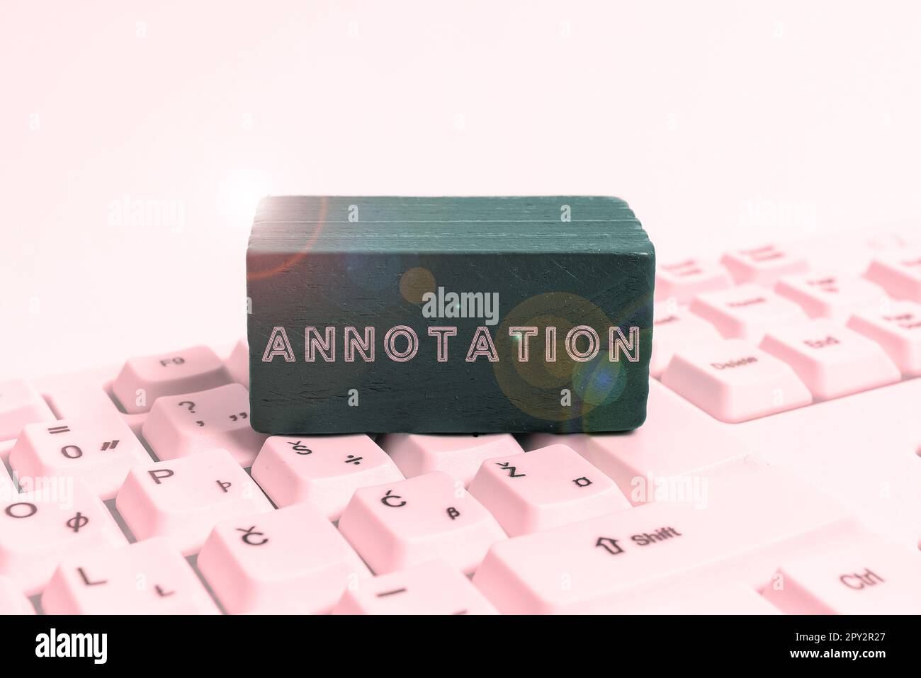 Sign displaying Annotation, Word Written on note added by way of comment or explanation Stock ...