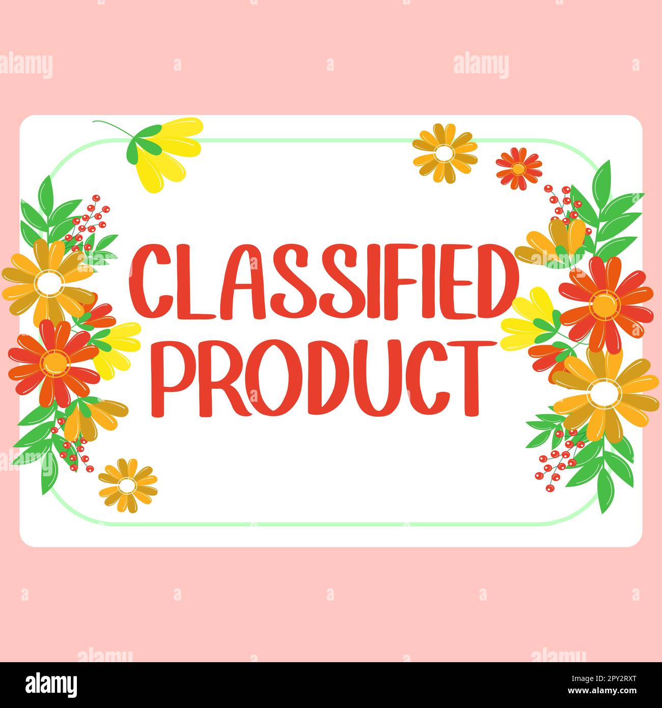 Text caption presenting Classified Product, Word Written on Sensitive ...
