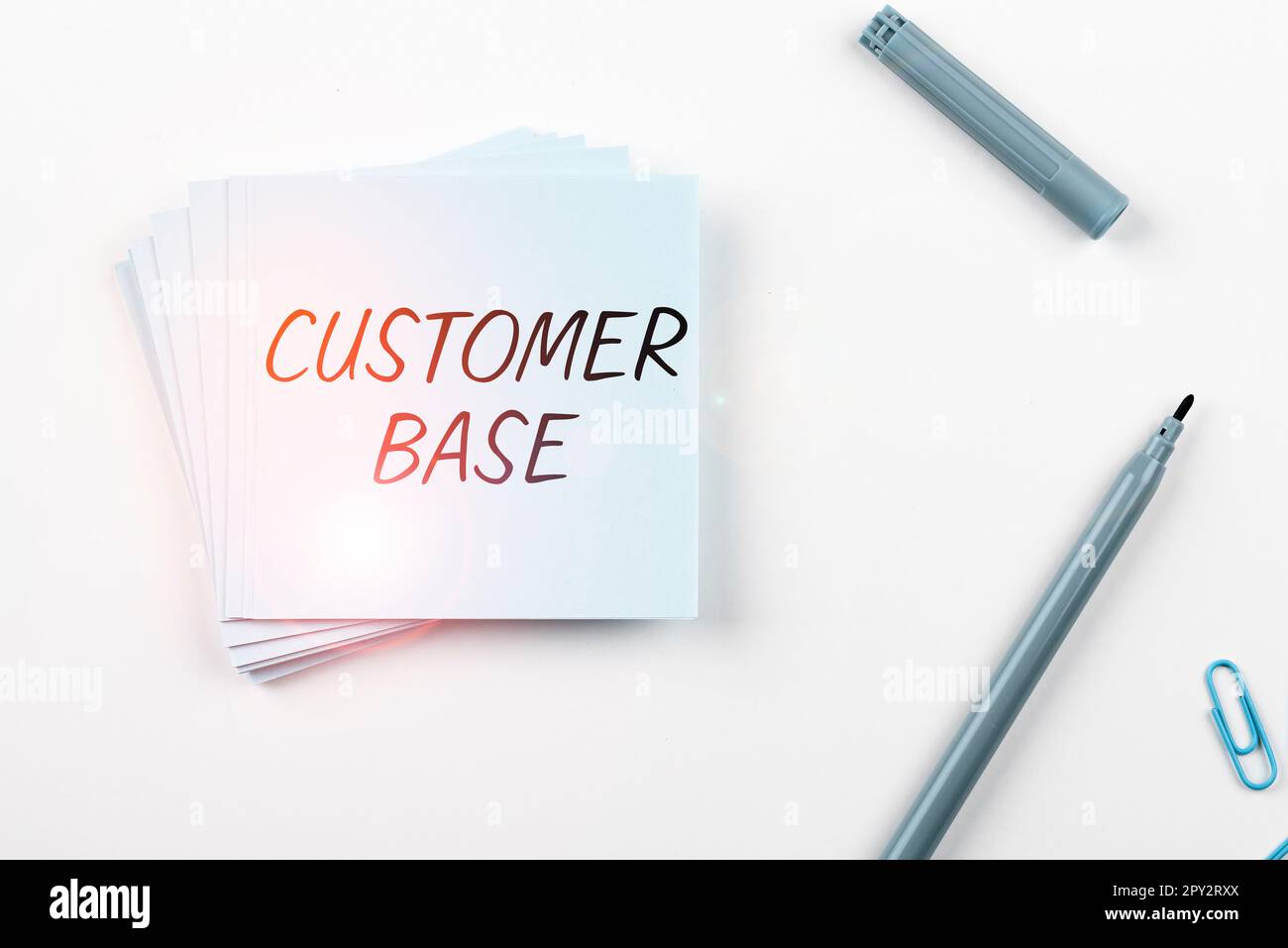 Hand writing sign Customer Base, Business showcase encourage customers ...