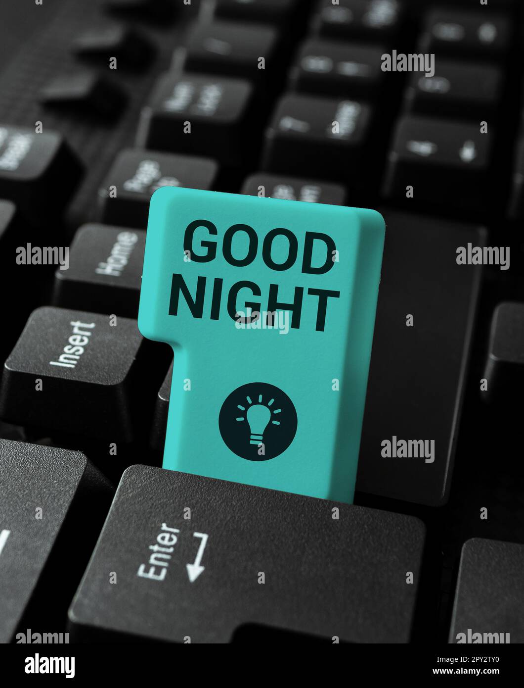Sign displaying Good Night, Word Written on expressing good wishes on ...