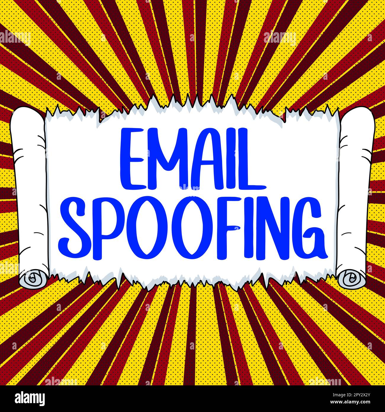 Text showing inspiration Email Spoofing, Word Written on secure the ...