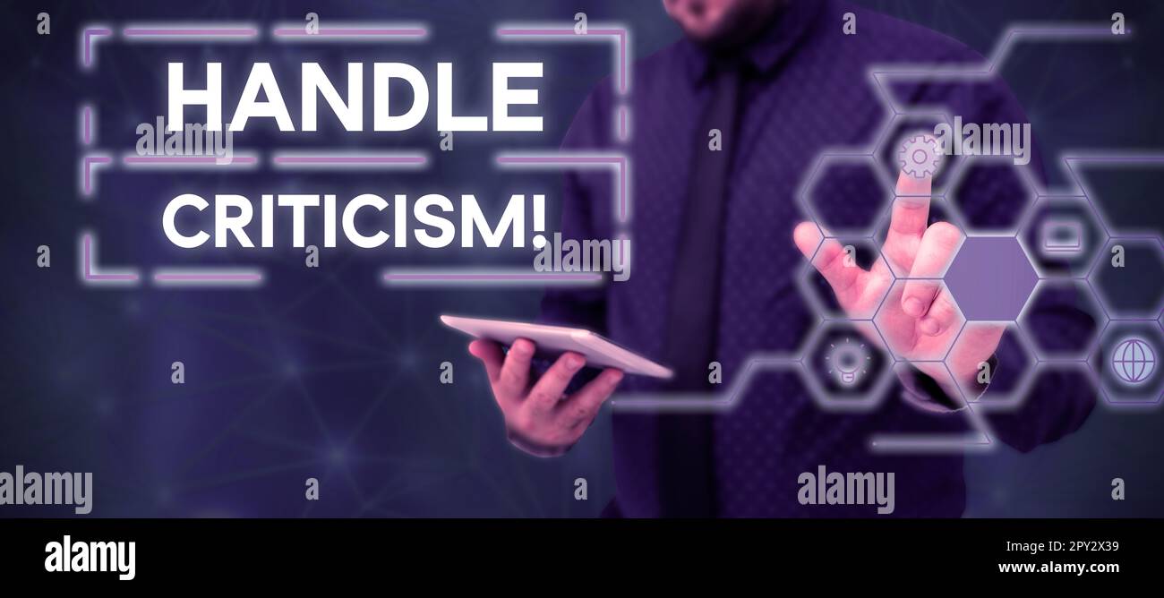 Conceptual caption Handle Criticism, Internet Concept process of ...