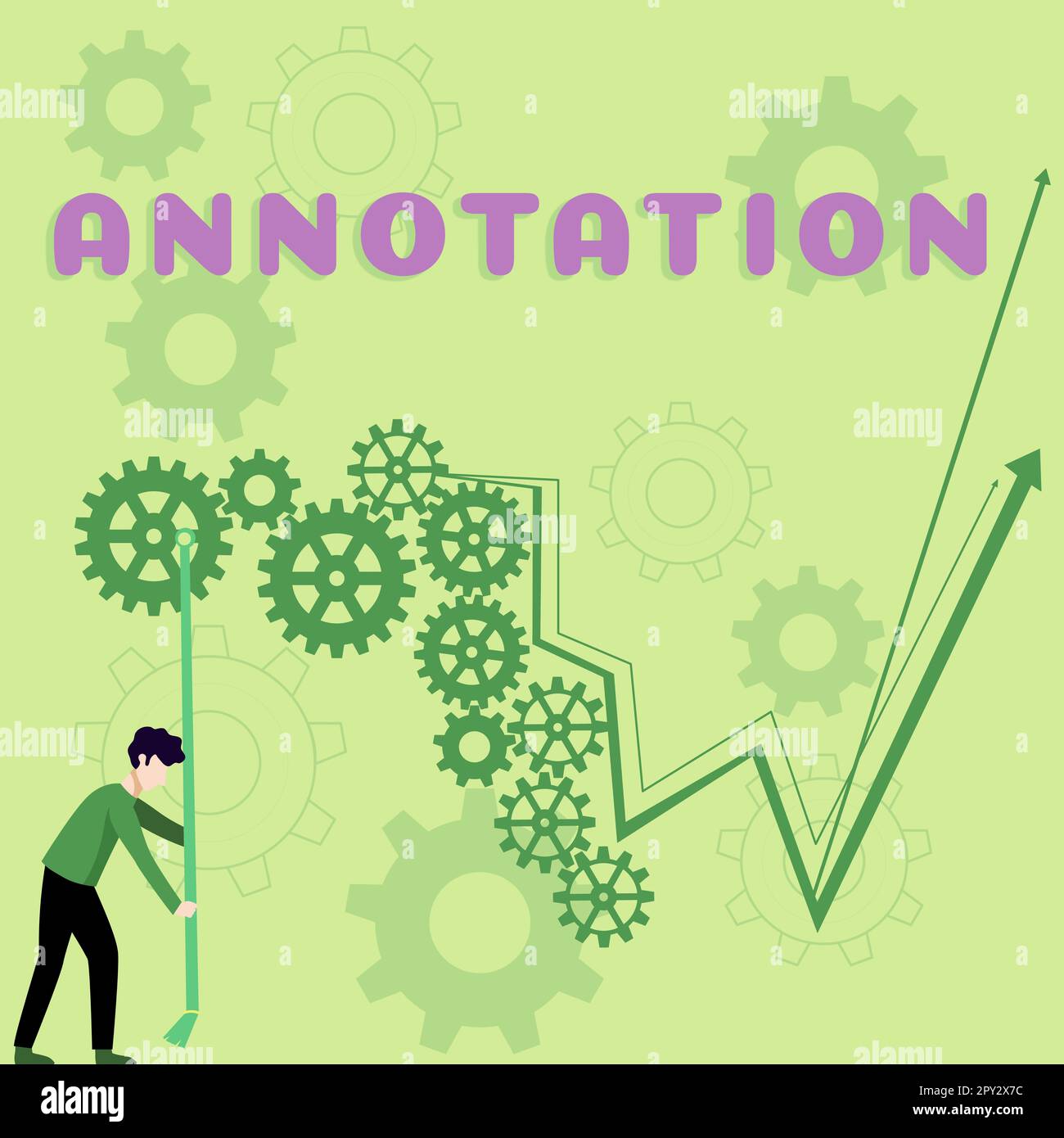 Text caption presenting Annotation, Business overview note added by way ...