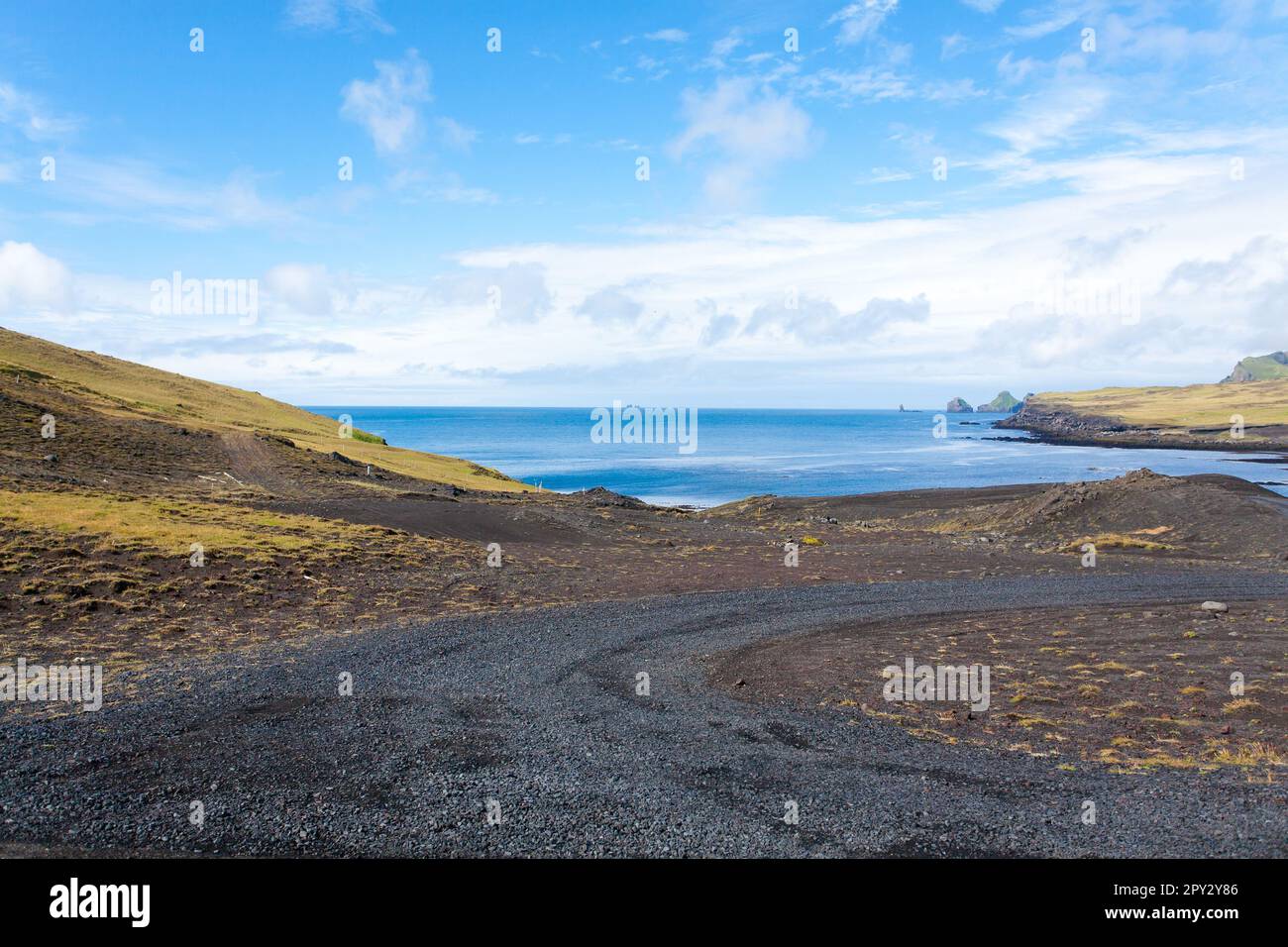 Westman Islands beach view with archipelago island in background ...