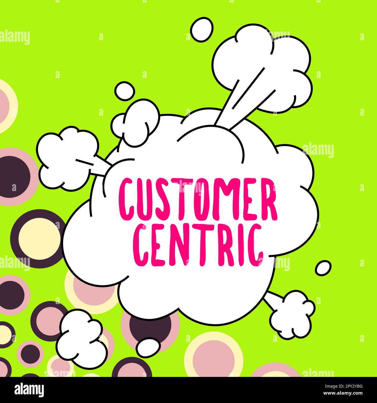 Hand writing sign Customer Centric, Business idea process of looking ...