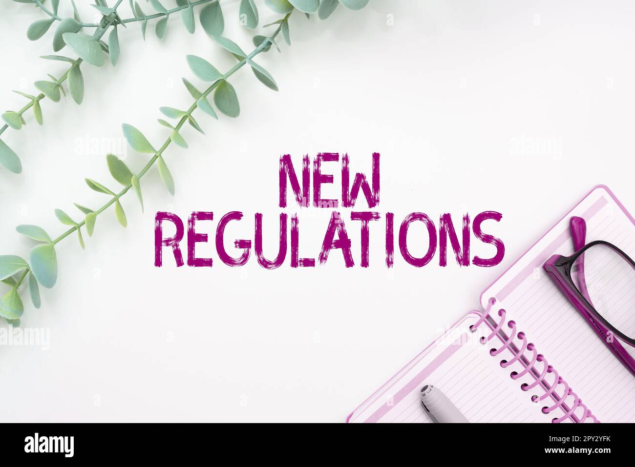 Text sign showing New Regulations, Internet Concept Regulation ...