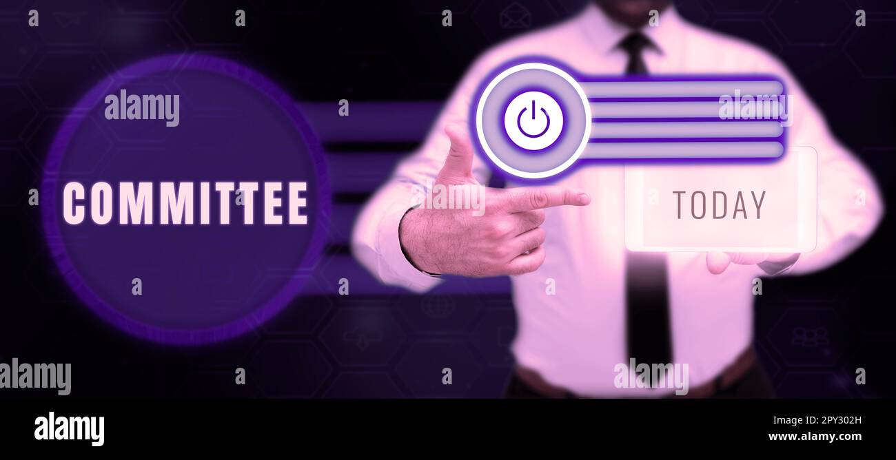 Text showing inspiration Committee, Conceptual photo Group of people ...