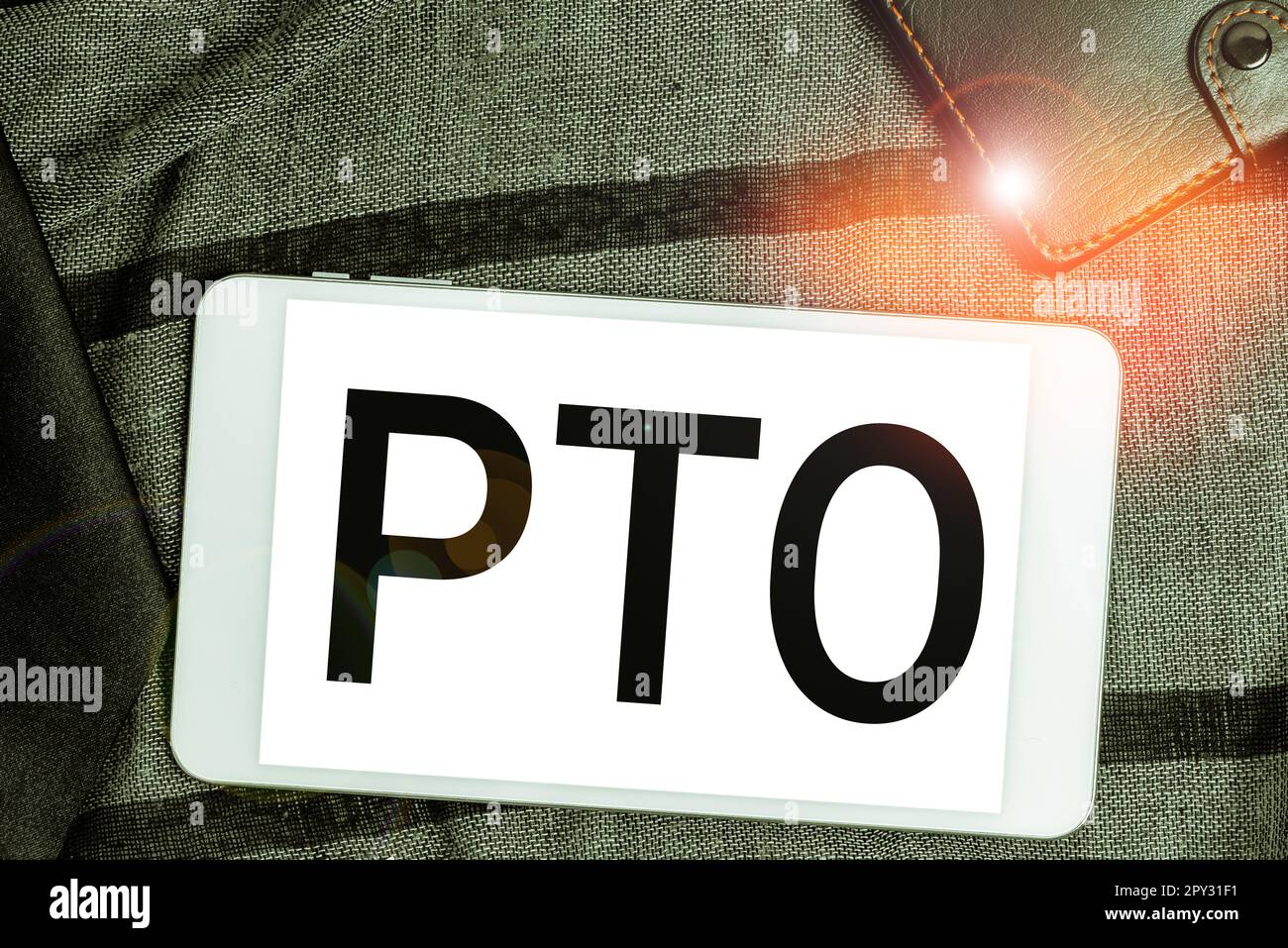 Hand writing sign Pto, Concept meaning Employer grants compensation for ...