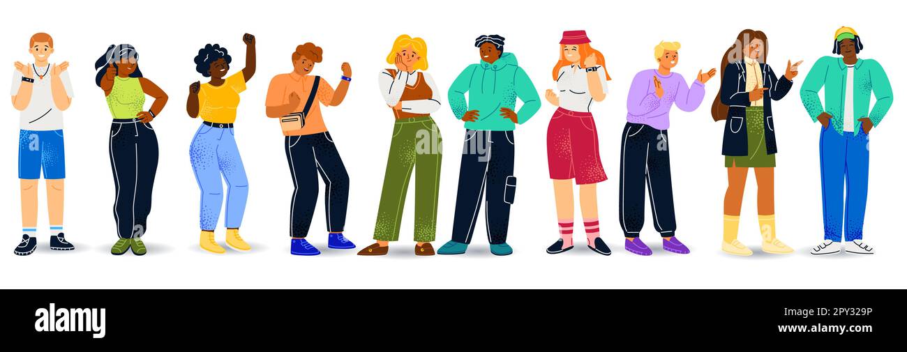 Set of People Showing Positive Gestures Stock Vector Image & Art - Alamy