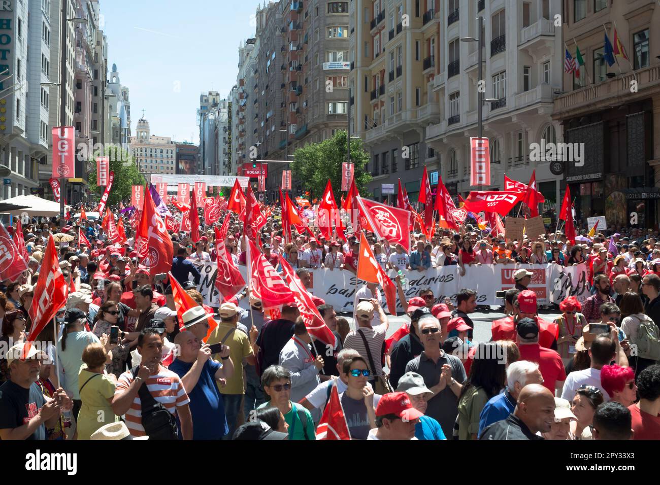 People attended the 1st May Labour Day demonstration organised by the ...