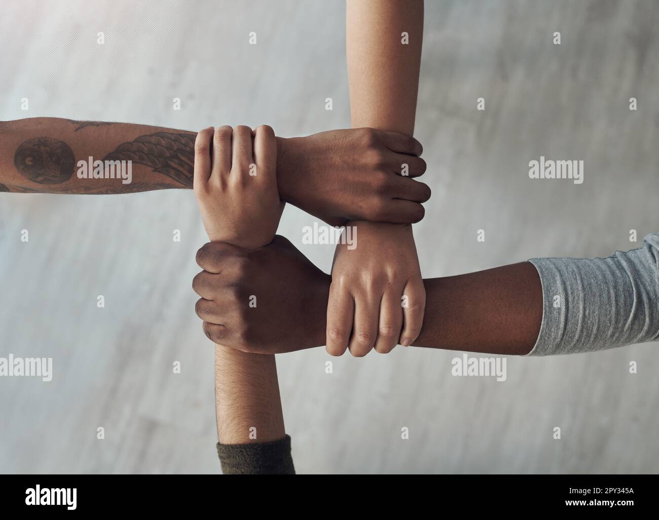 We hold one another accountable. a group of unrecognizable people ...