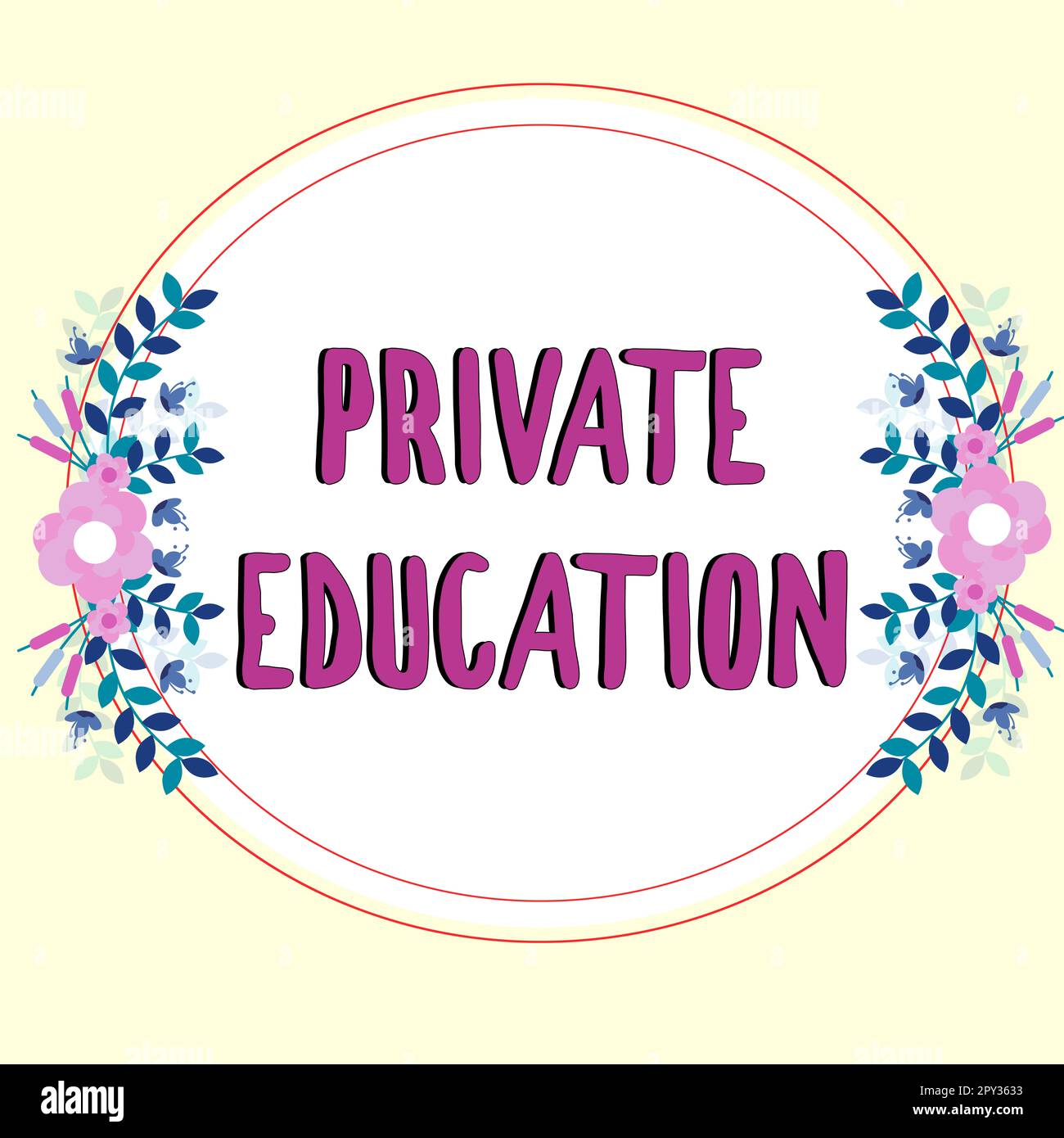 Conceptual display Private Education, Business overview Belonging for ...