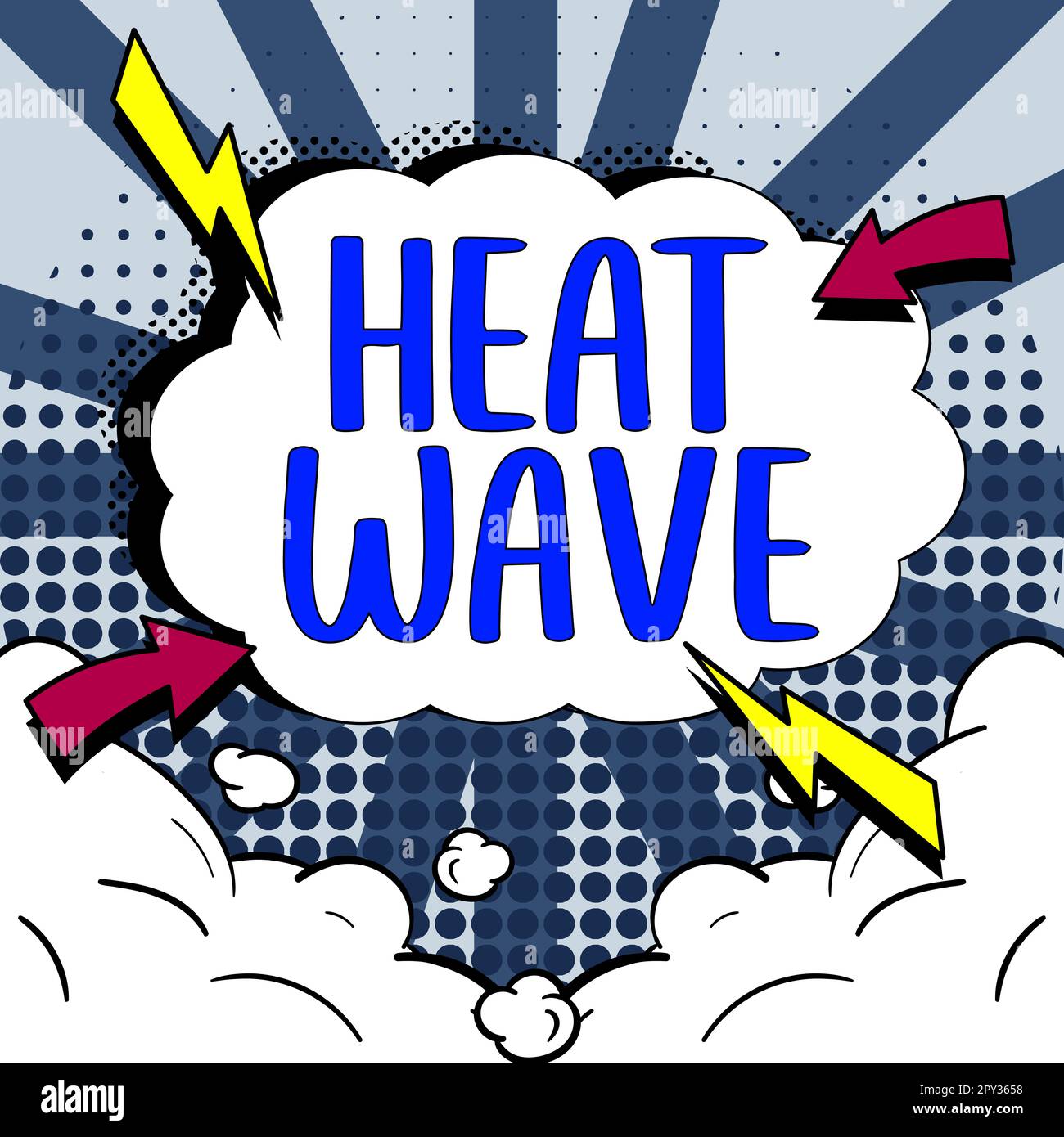 Sign displaying Heat Wave, Business concept a prolonged period of ...