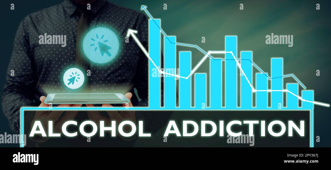 Text showing inspiration Alcohol Addiction, Business idea characterized ...