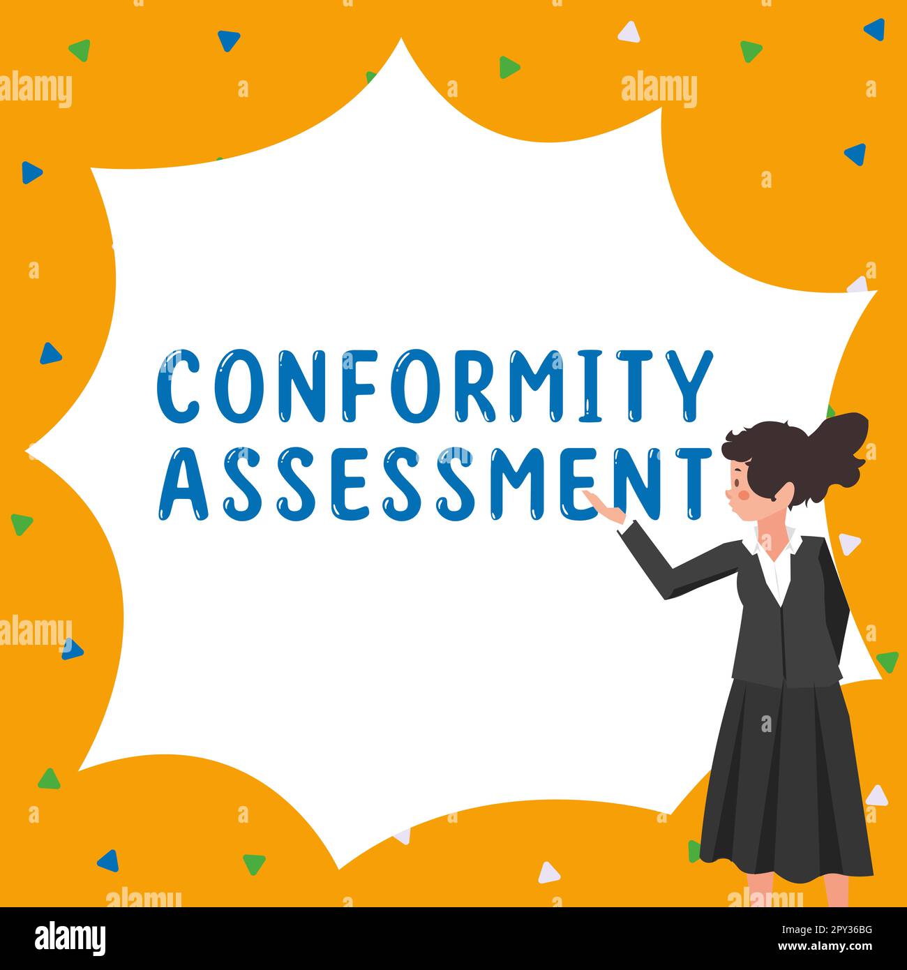 Hand writing sign Conformity Assessment, Word Written on interests of ...