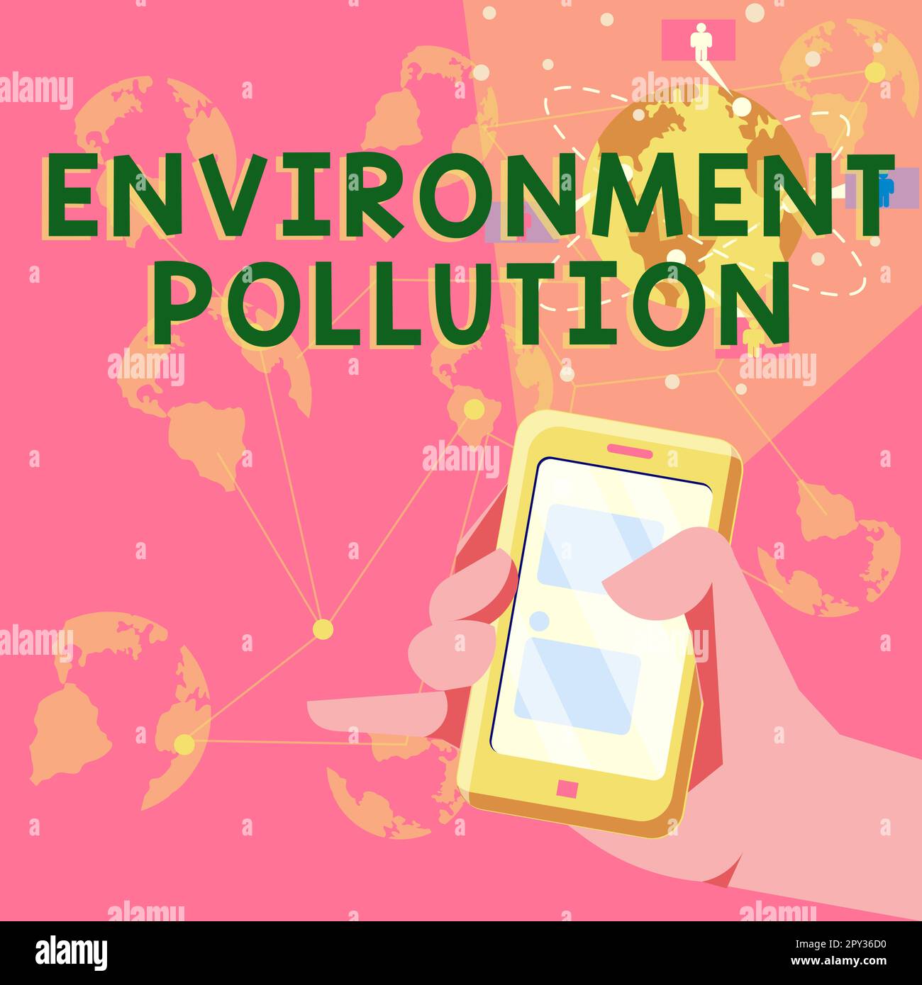 Sign displaying Environment Pollution, Business approach observing and ...