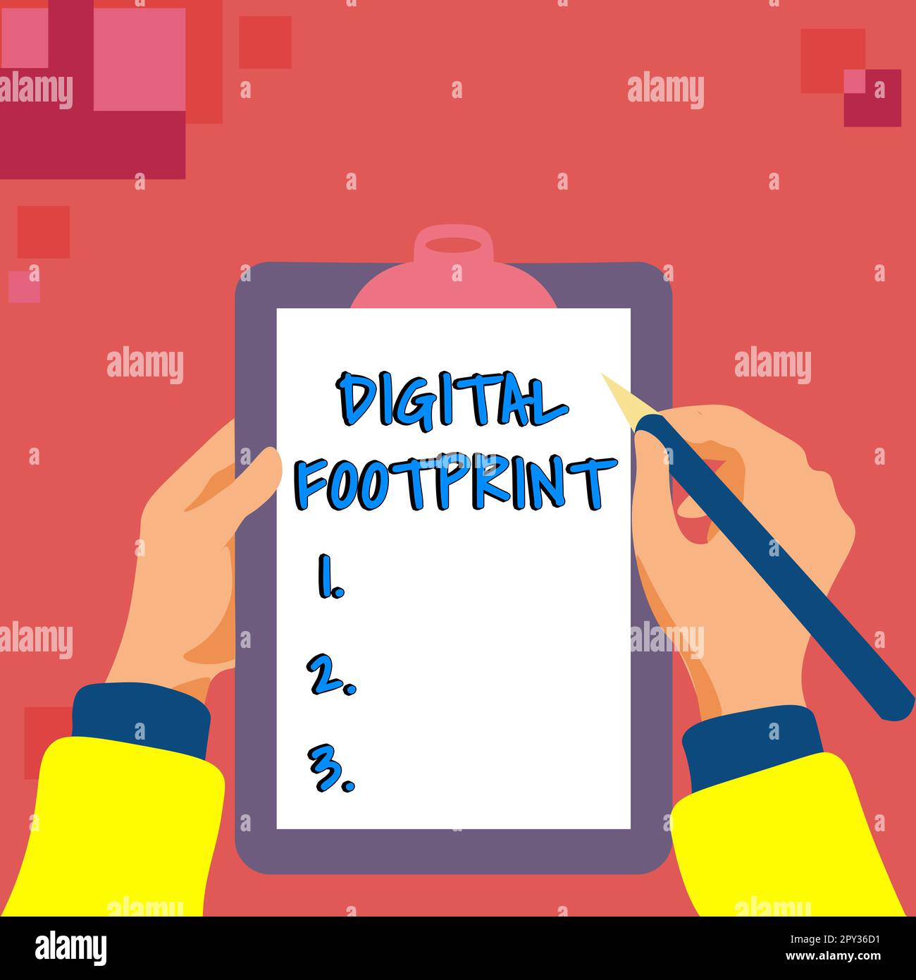 Hand writing sign Digital Footprint, Business approach uses digital ...