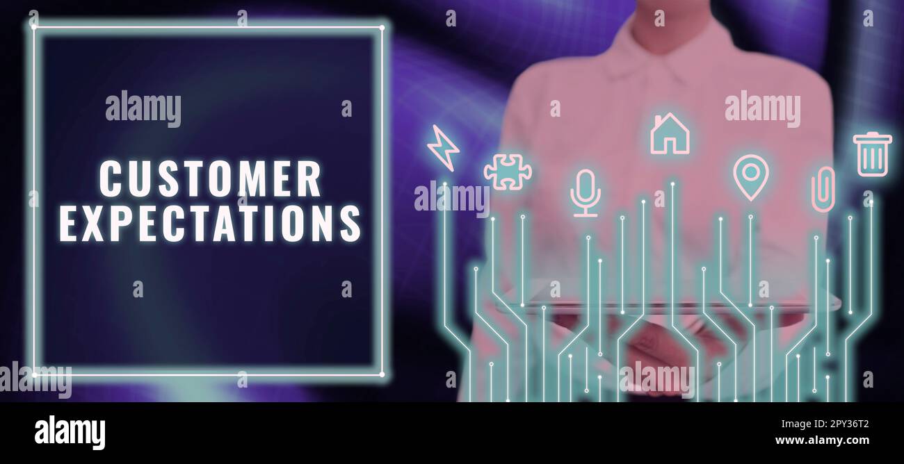 Handwriting text Customer Expectations, Word Written on Benefits a ...