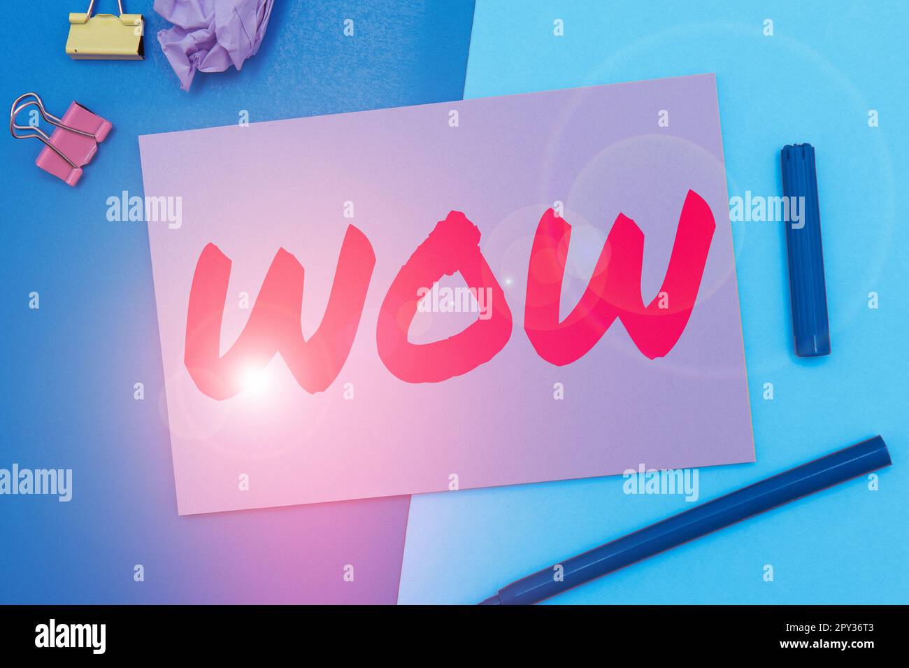 Text sign showing Wow, Word Written on Expressing astonishment and awe ...