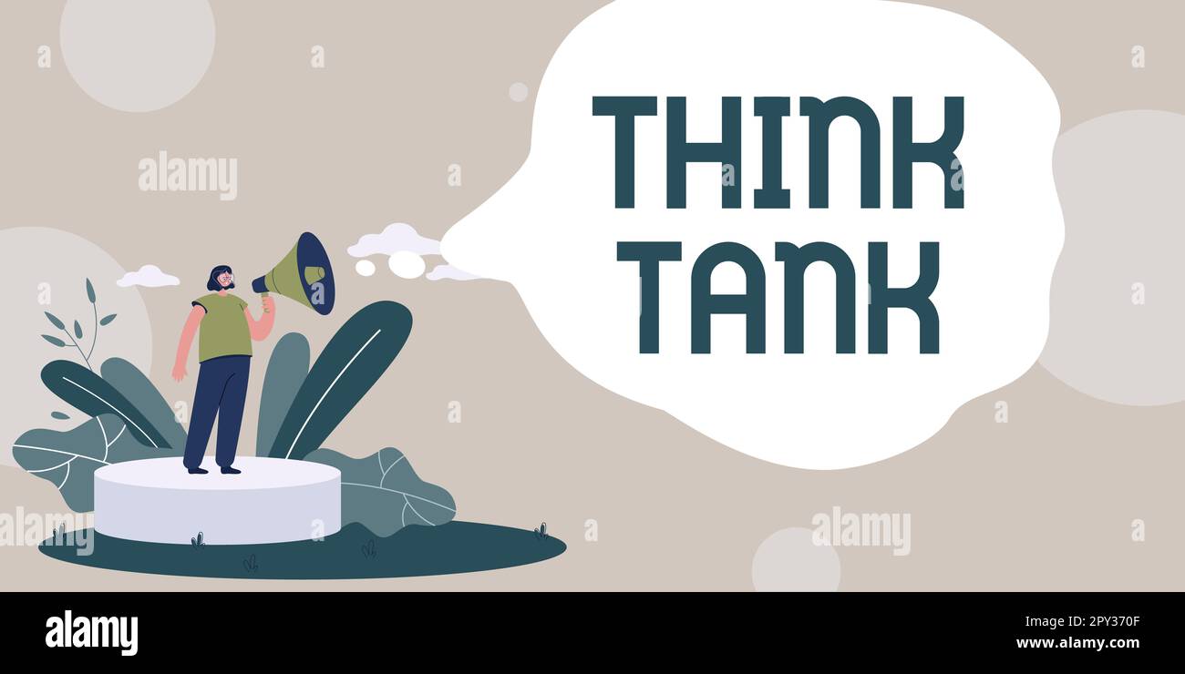 Conceptual caption Think Tank, Concept meaning Thinking of Innovative ...