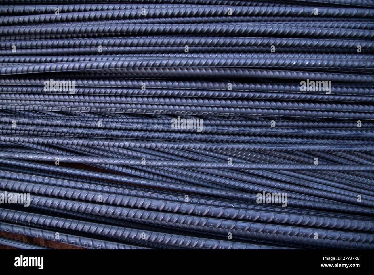 steel wire for construction work, close-up of steel wire background ...