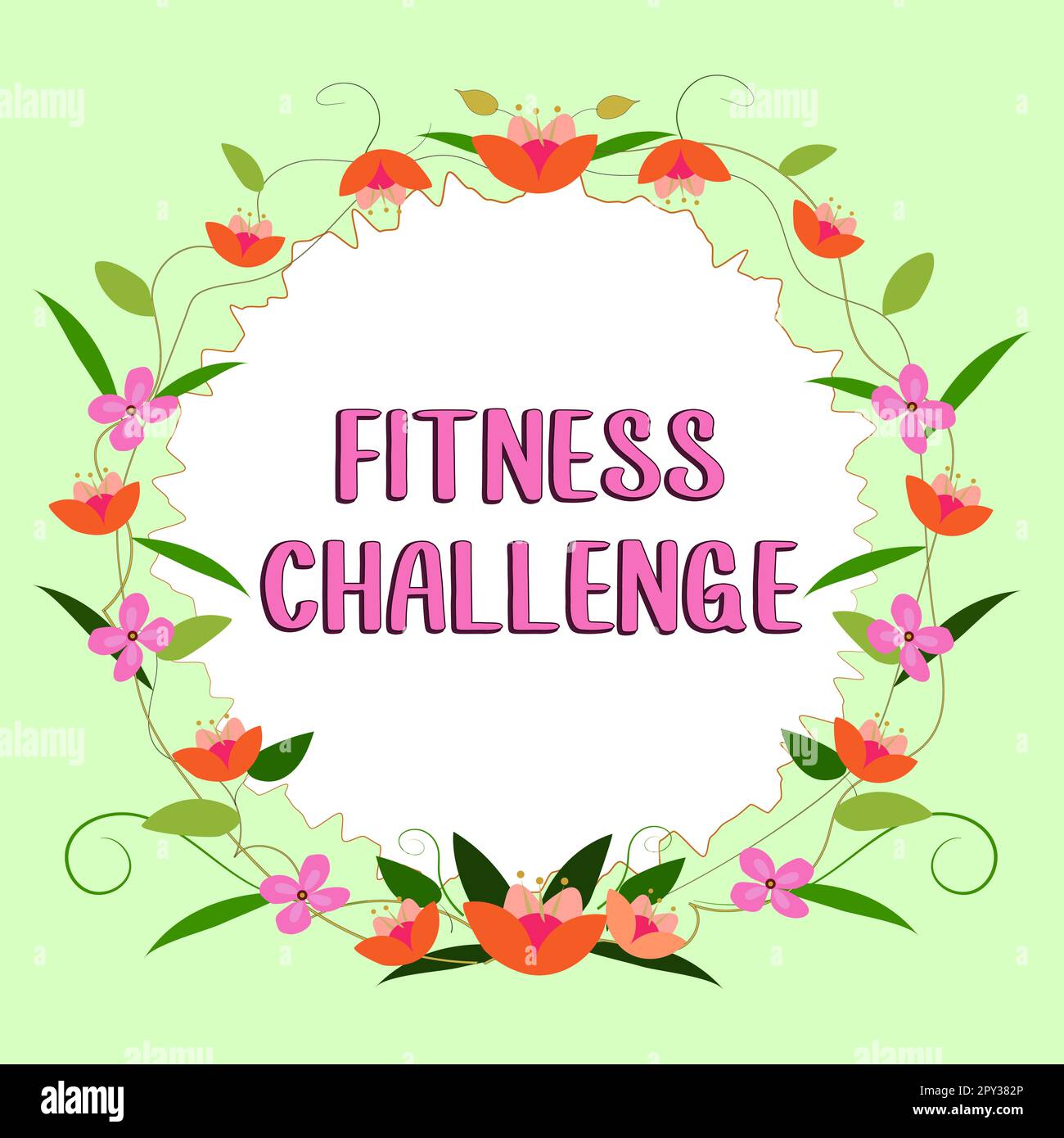 Sign displaying Fitness Challenge, Word Written on condition of being ...