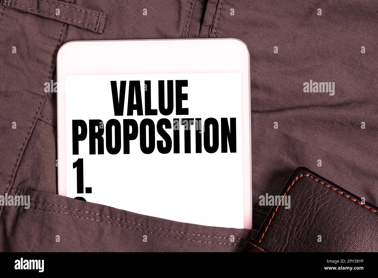 Conceptual display Value Proposition, Business showcase service make ...