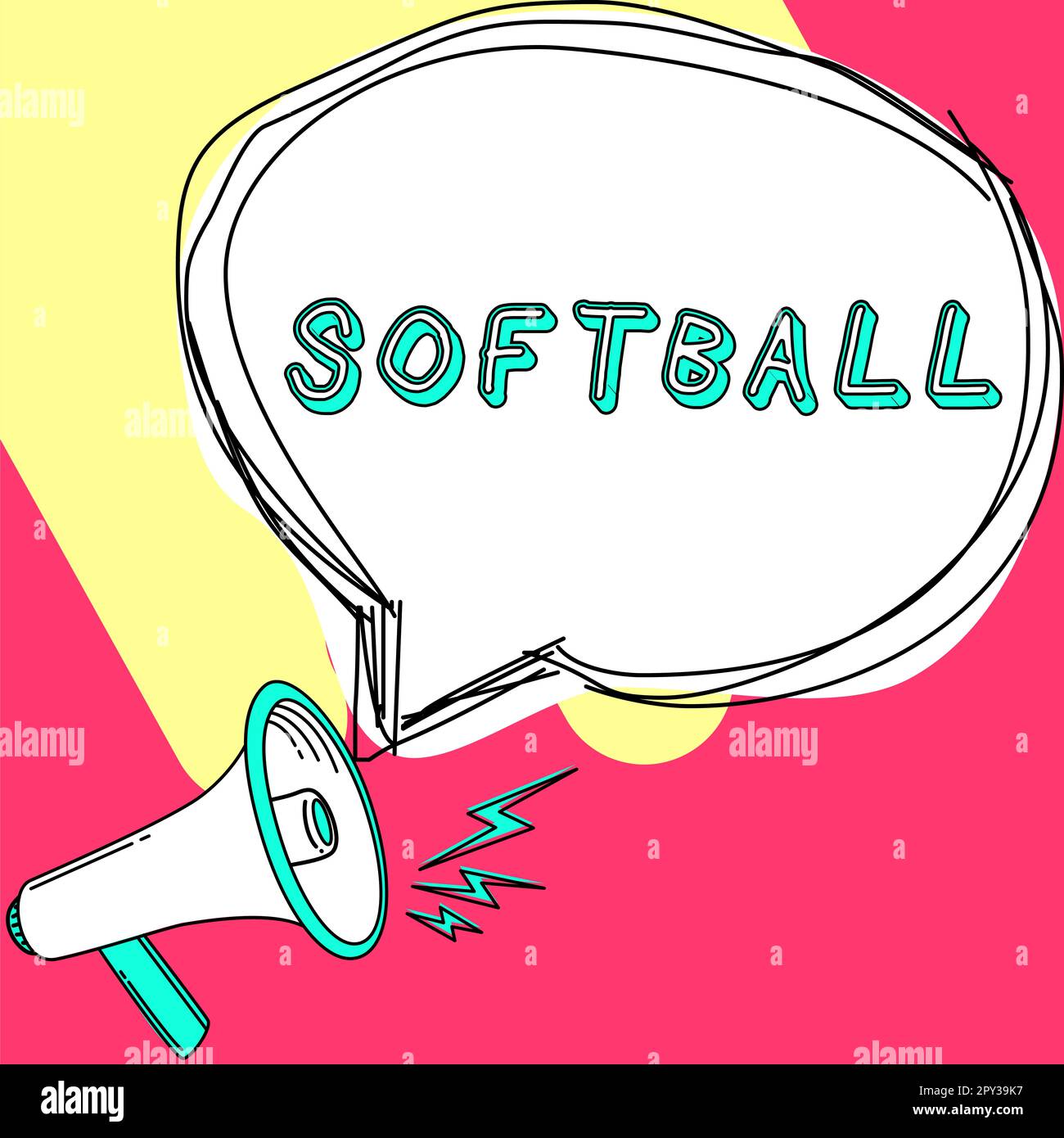 Hand writing sign Softball, Business idea a sport similar to baseball ...