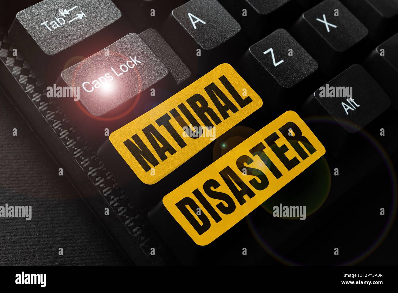 Conceptual display Natural Disaster, Internet Concept occurring in the ...