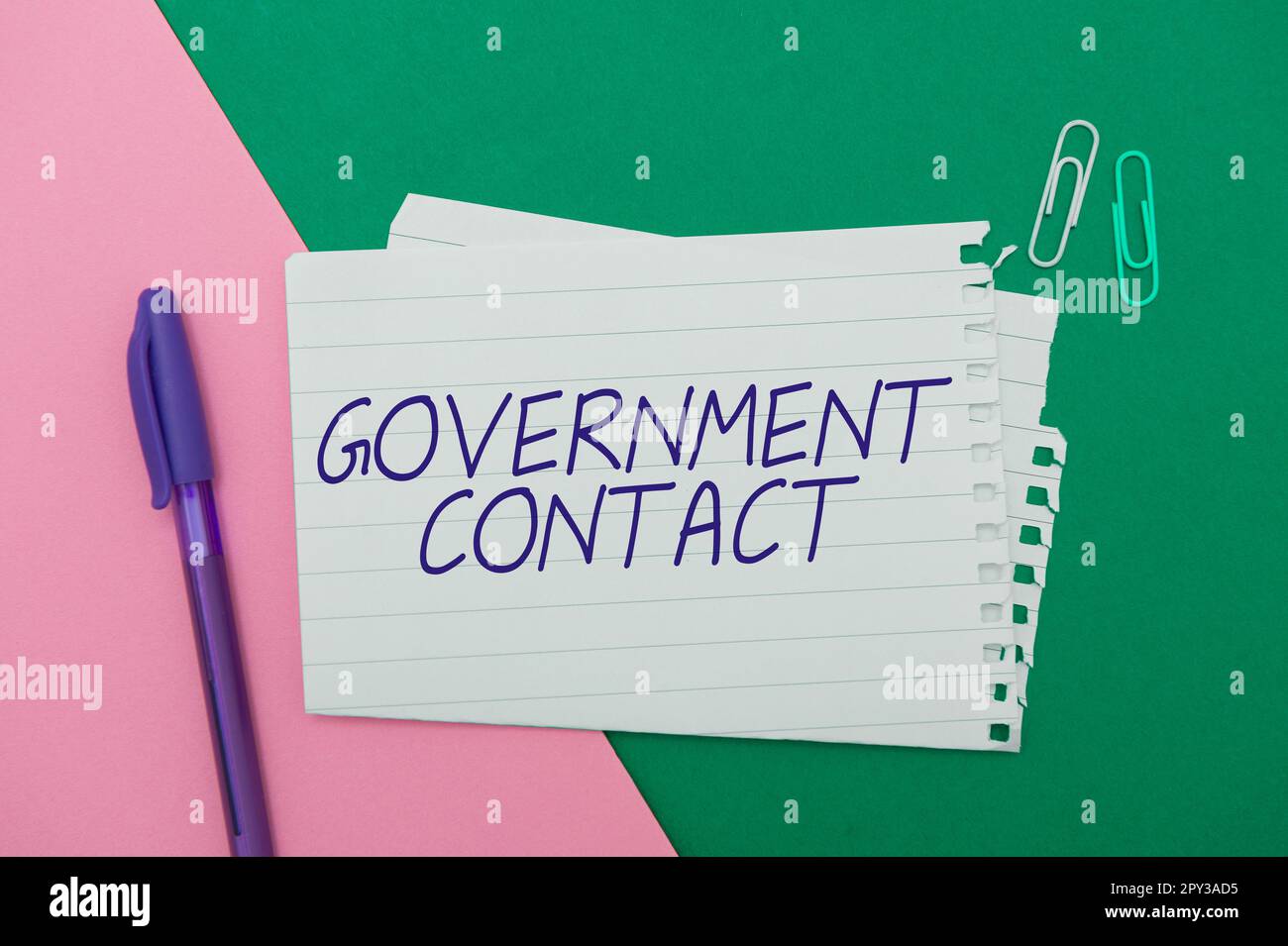 Sign displaying Government Contact, Business showcase debt security ...