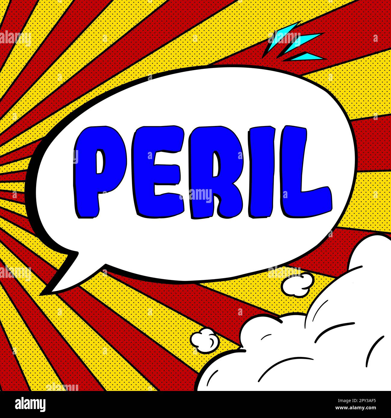 Conceptual display Peril, Business approach indicates something ...