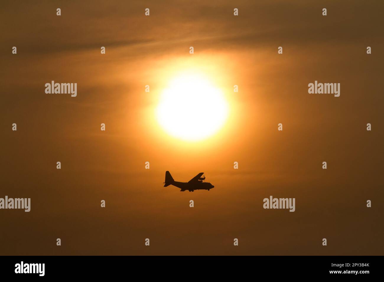 A Lockheed C130T Hercules transport aircraft with the Japanese Maritime ...