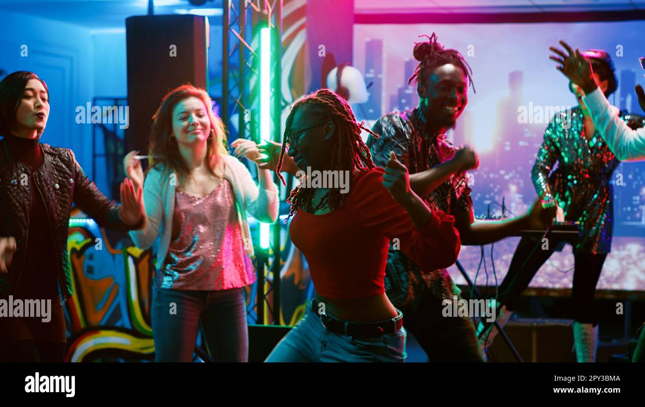 Diverse party lights club african hi-res stock photography and images ...