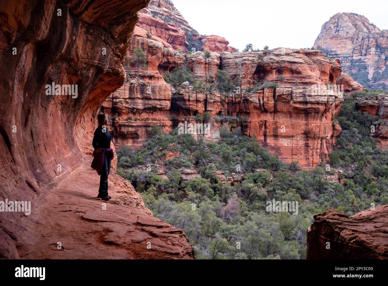 View of Subway Cave, Boynton Canyon, Coconino National Forest, Sedona ...