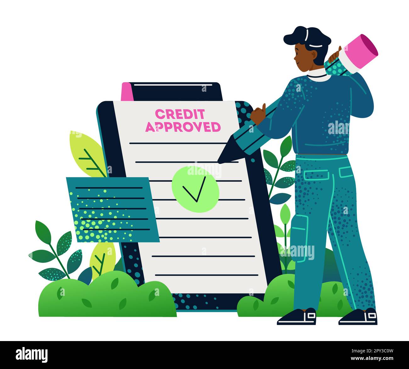 Credit approval concept Stock Vector Image & Art - Alamy
