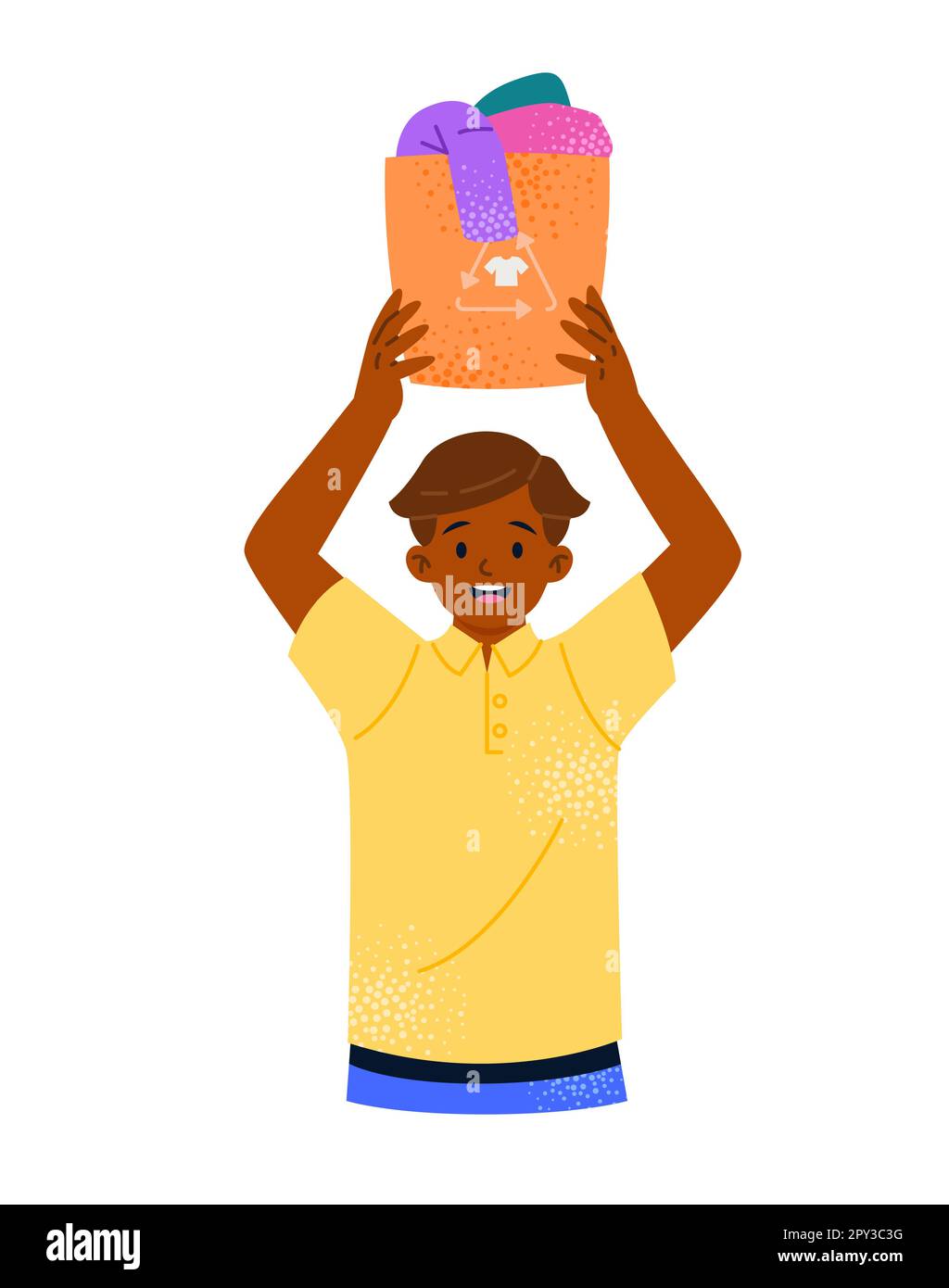 Clothing recycling sustainability person Stock Vector Images - Alamy