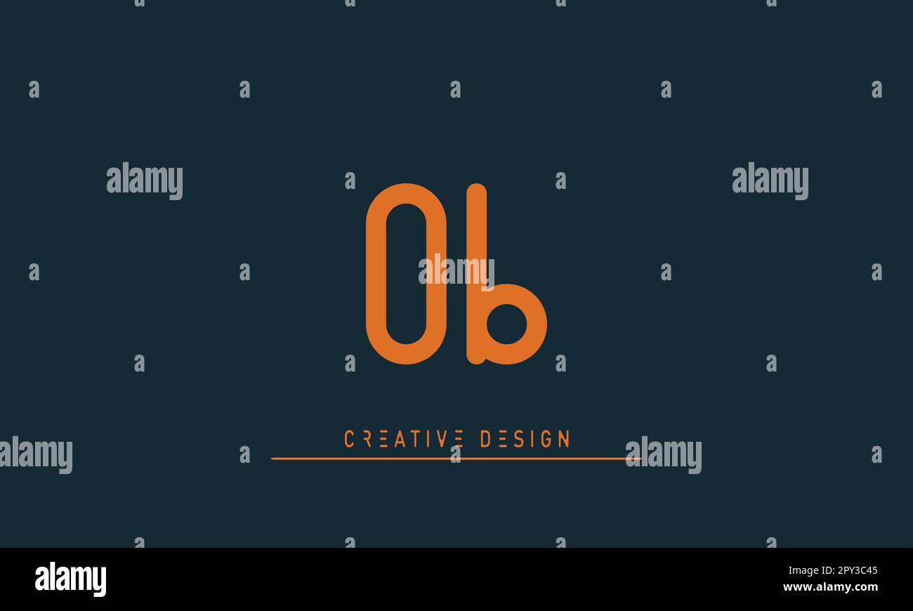 Alphabet letters Modern Creative logo OB , BO Stock Vector Image & Art ...